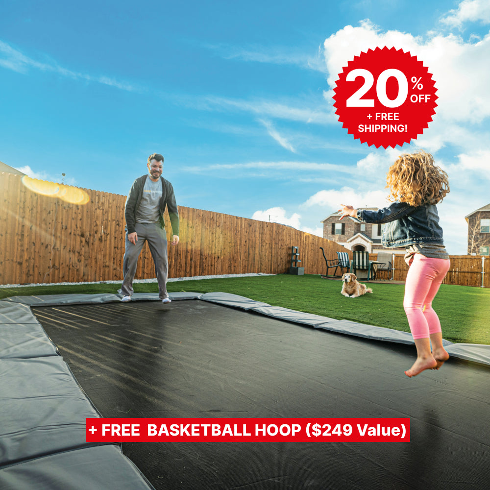 10x17' Rectangle Pro-Line Avyna In-Ground Trampoline | Trampolines