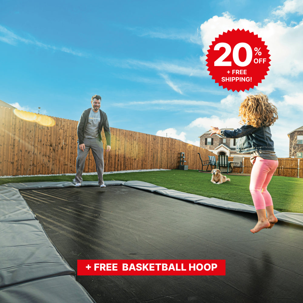 10x17' Rectangle Pro-Line Avyna In-Ground Trampoline | Trampolines