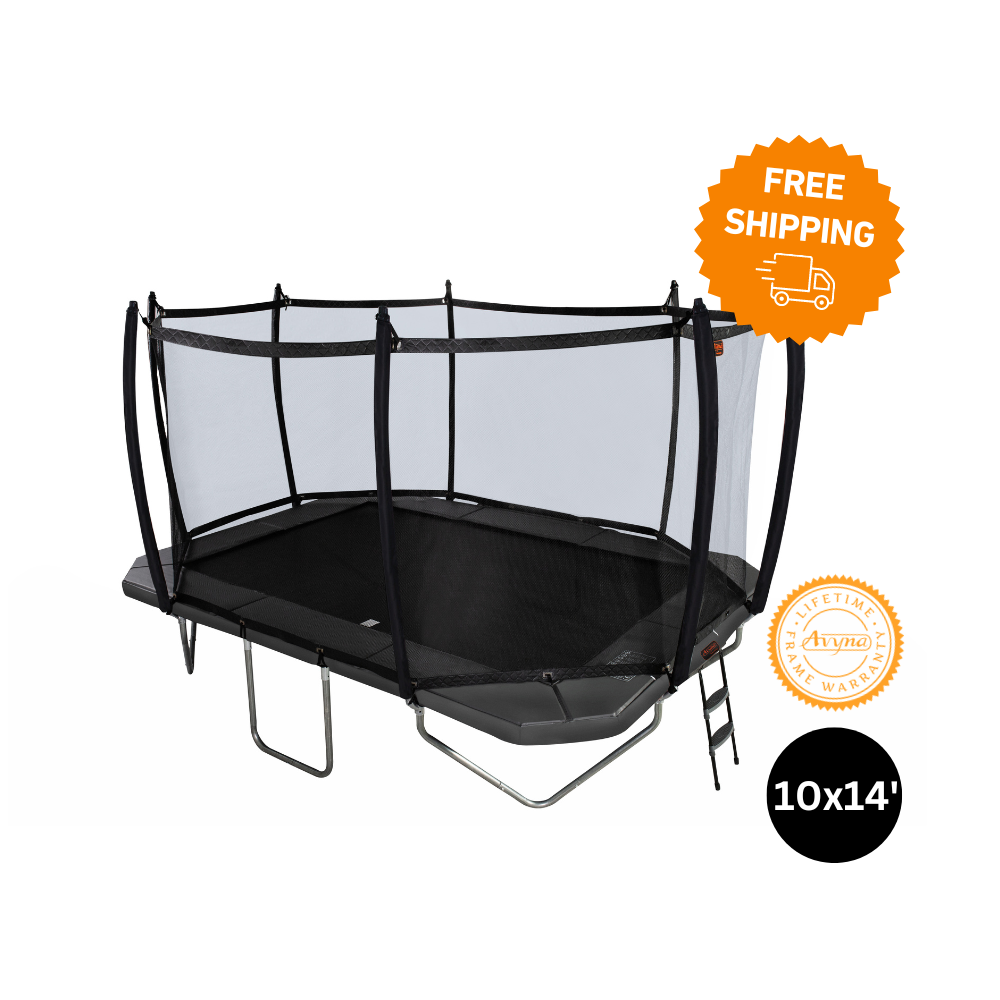 10x14' Rectangle Trampoline Pro-Line Avyna Above Ground
